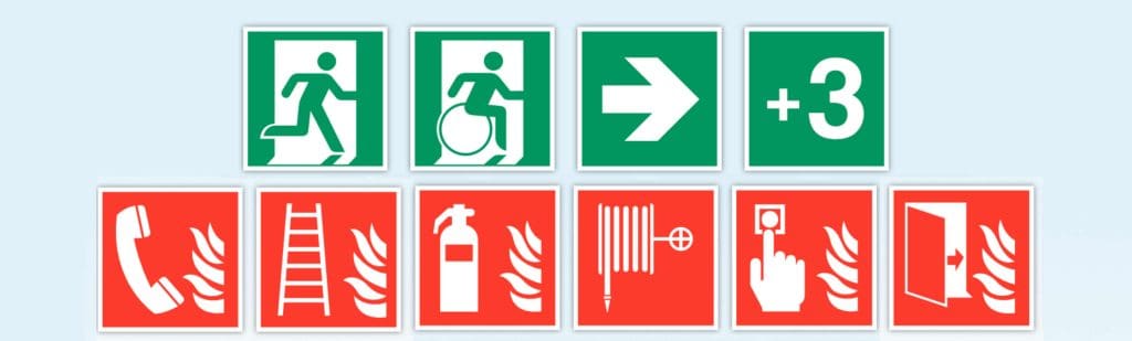 Brandbeveiliging en pictogrammen uitleg - Somatifie